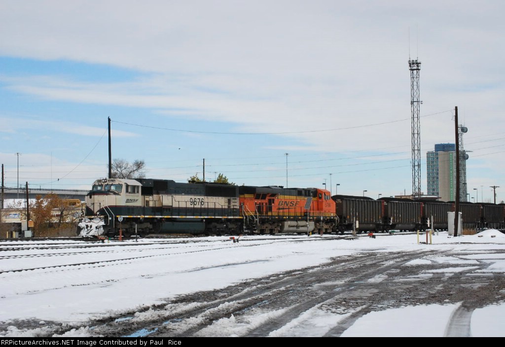 BNSF 9676 Point On South Bound Coal Train